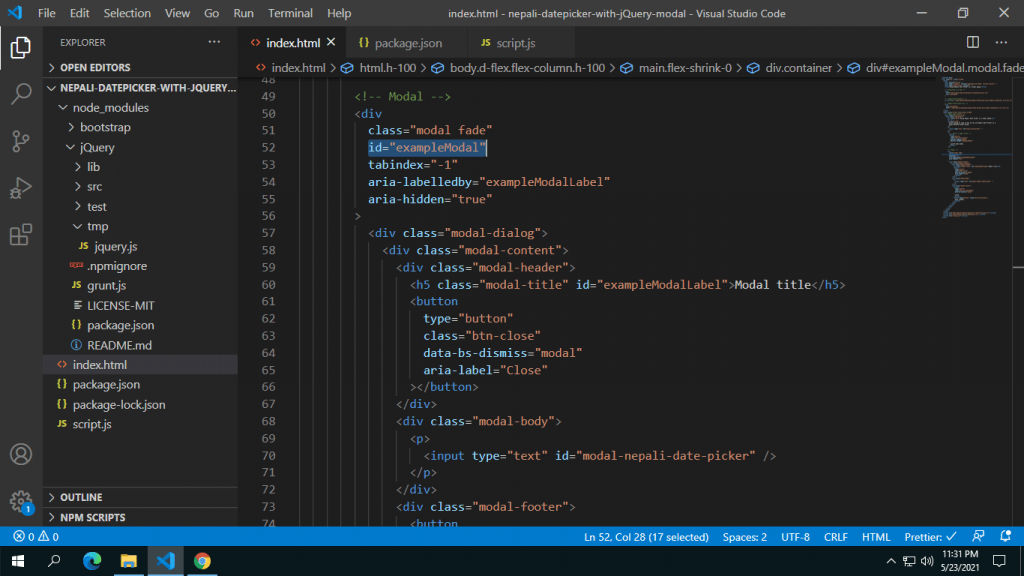 Using Nepali Date Picker in a modal popup :: Sajan Maharjan Using Nepali Date Picker in a modal popup :: Sajan Maharjan